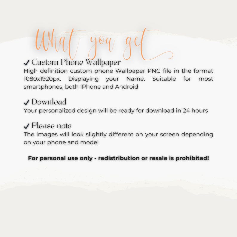 Phone Wallpaper / Custom Phone Background / Personalized / Beige ...