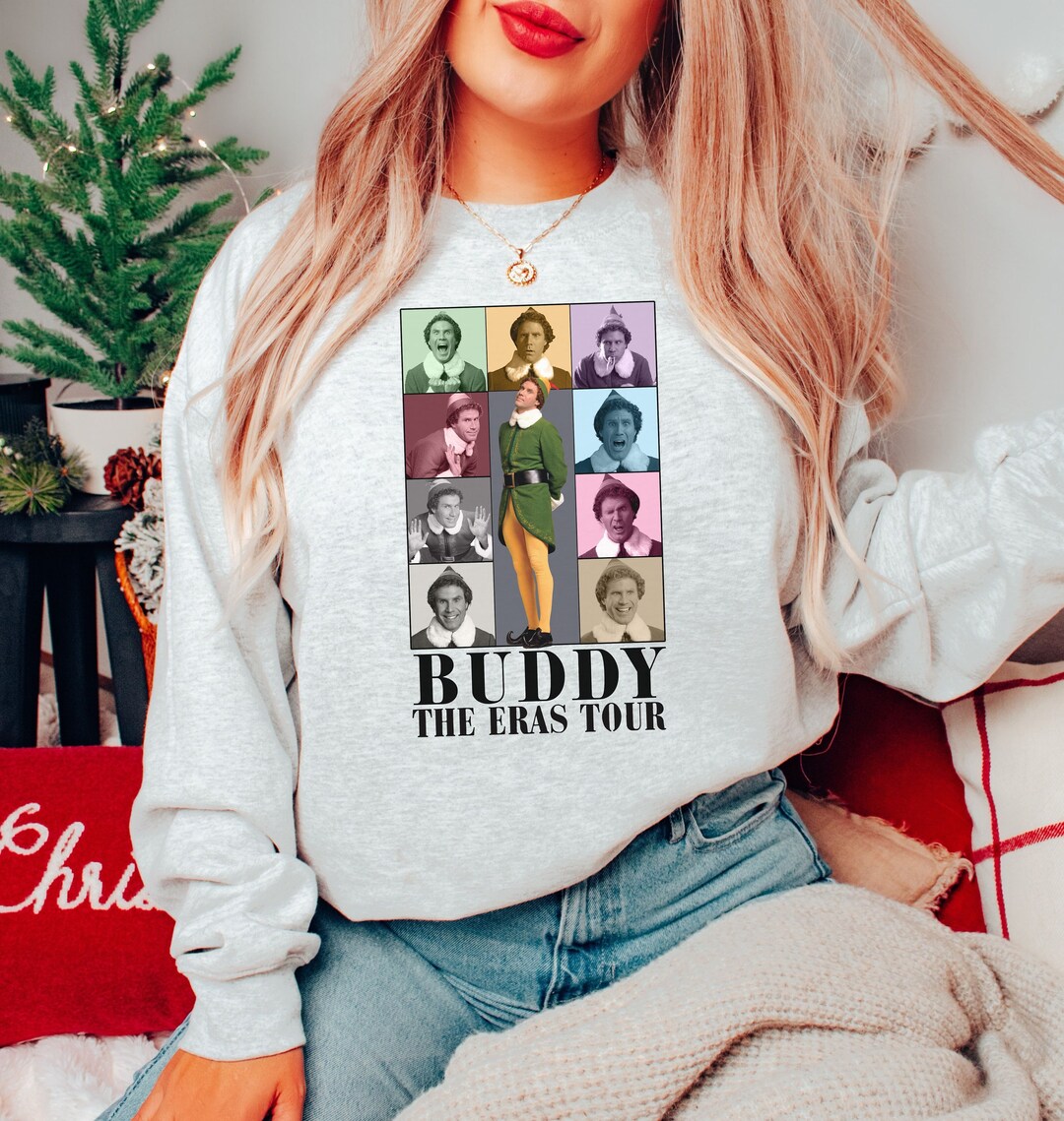 Buddy Elf Eras Tour Shirt, Elf Christmas Sweatshirt, Christmas Movie ...