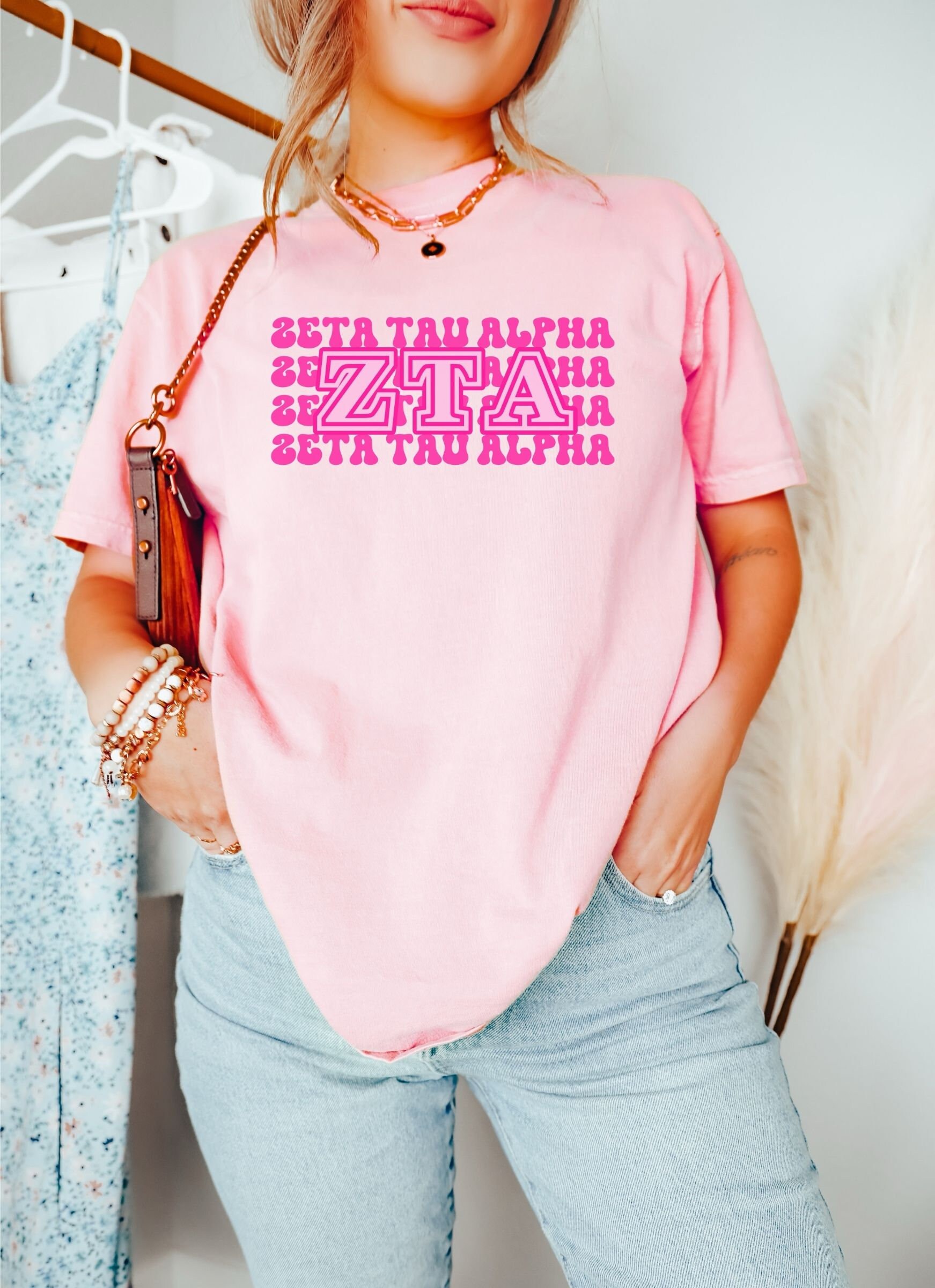 Zeta Tau Alpha Sorority Shirt Greek Letters Sorority Shirt - Etsy