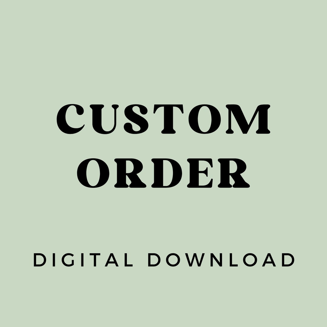 Custom Order Request, Design on Demand, Matching Item - Etsy