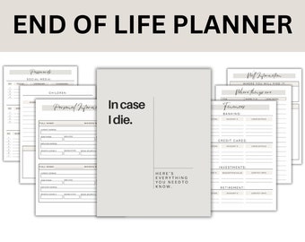 End of Life LABELS ONLY Emergency File Bin Labels Planning for Death ...