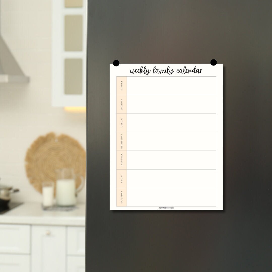 Weekly Plan Schedule Grocery List Planner // Home Organization ...