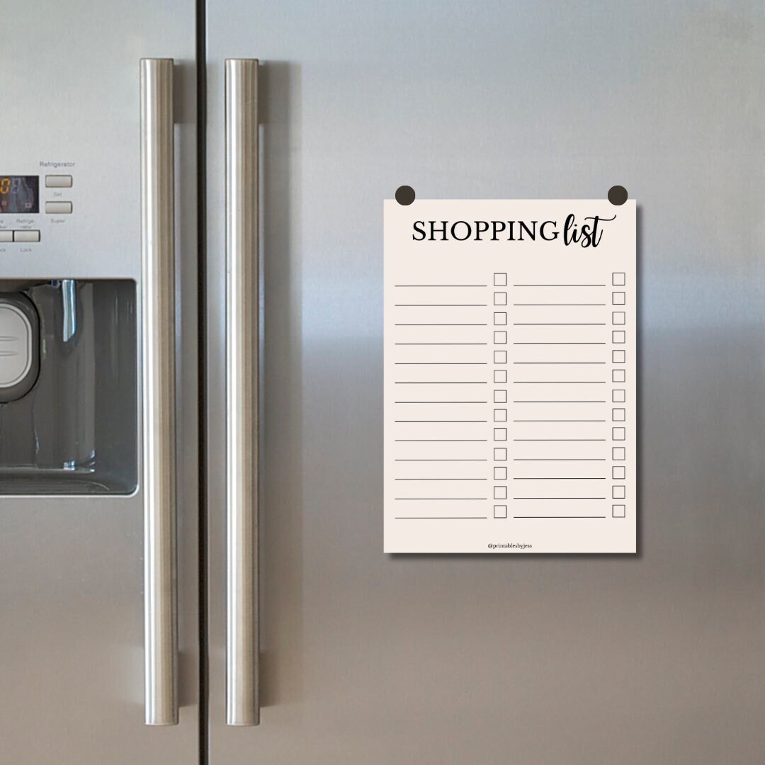 Neutral Simple Shopping List // Home Organization // Shop Check List ...