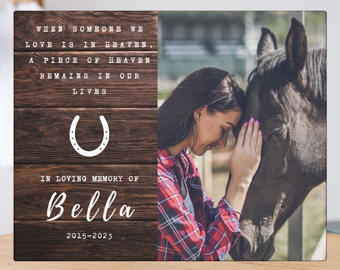 Custom Horse Photo Portrait, Custom Horse Portrait Animal Loss Gift ...