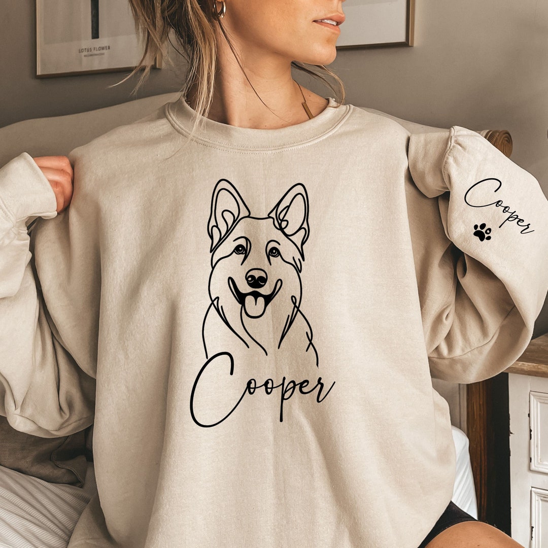 Personalized German Shepherd Sweatshirt,custom Dog Name Crewneck ...