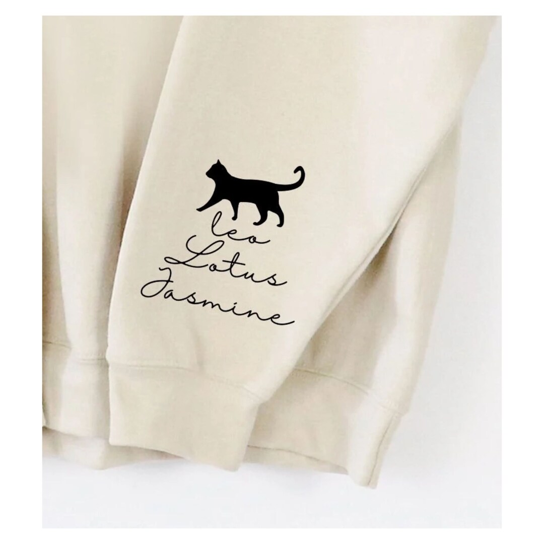 Personalized Siamese Cat Mom Hoodie,custom Sleeve Siamese Cat Name ...