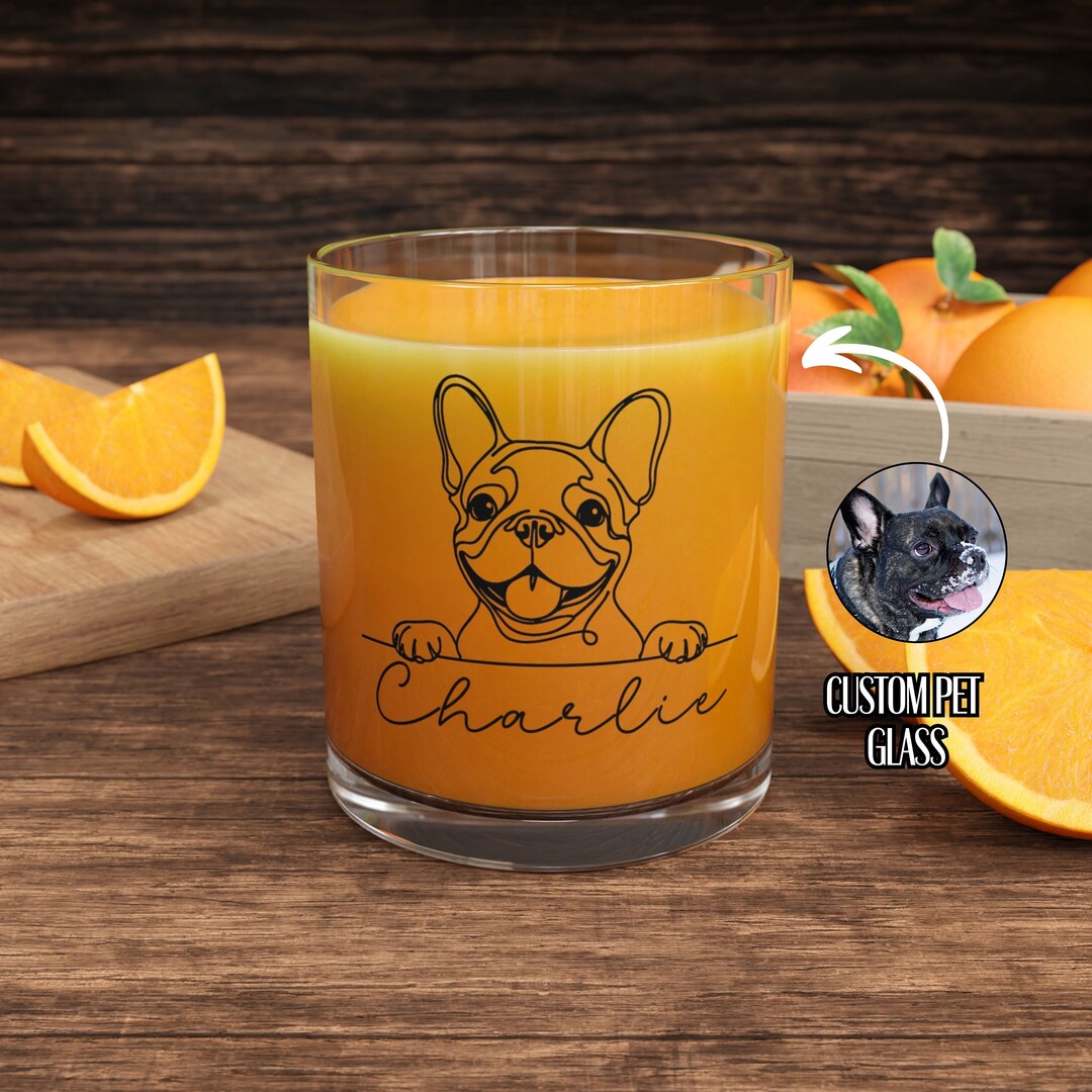 Custom Pet Bar Glass,personalized Dog Bar Glass,pet Portrait Whiskey ...