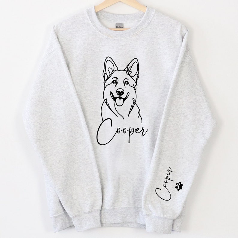 Personalized German Shepherd Sweatshirt,custom Dog Name Crewneck ...