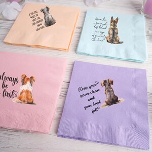 Custom Pet Wedding Napkin,custom Pet Cocktail Napkin,personalized Pet ...