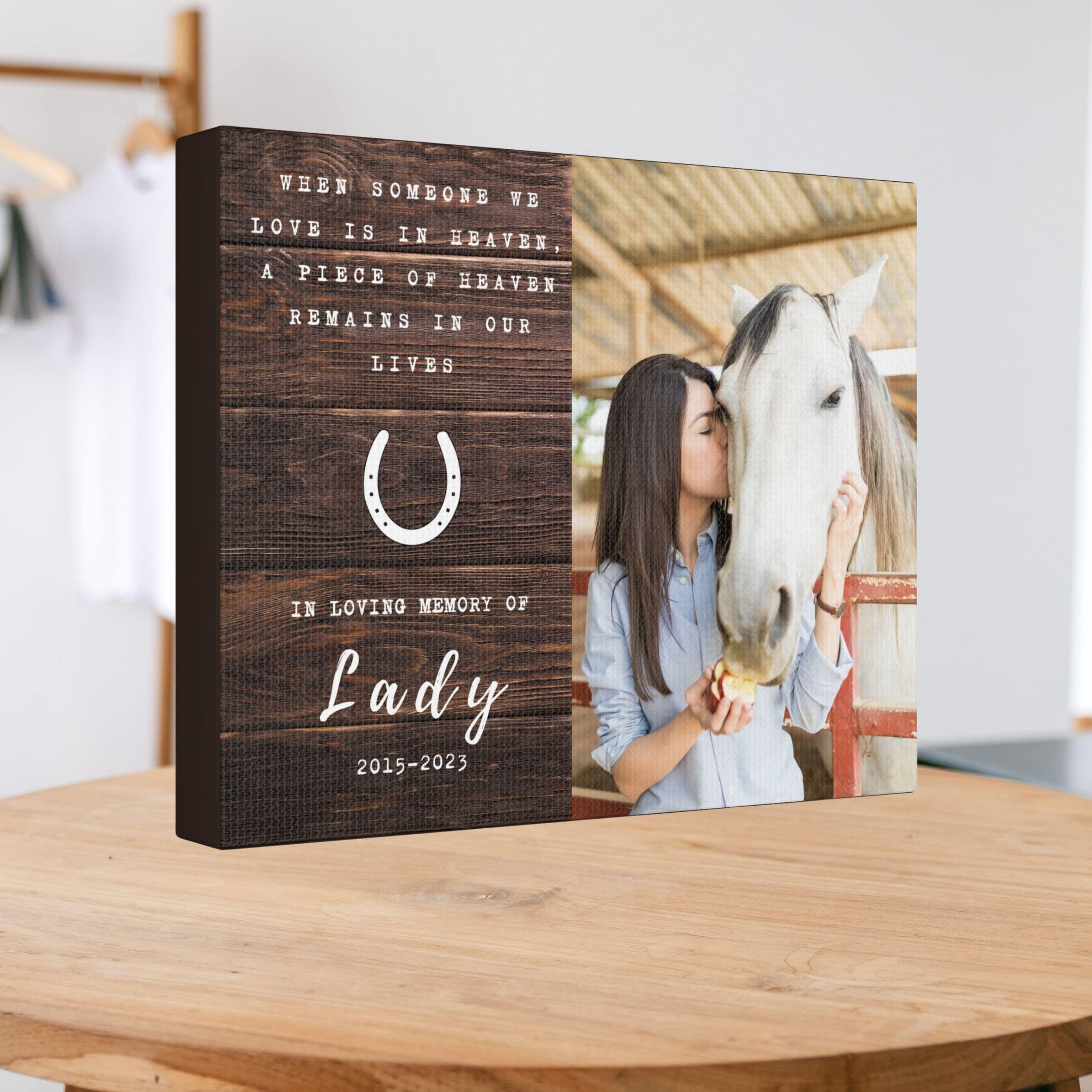 Custom Horse Photo Portrait, Custom Horse Portrait Animal Loss Gift ...