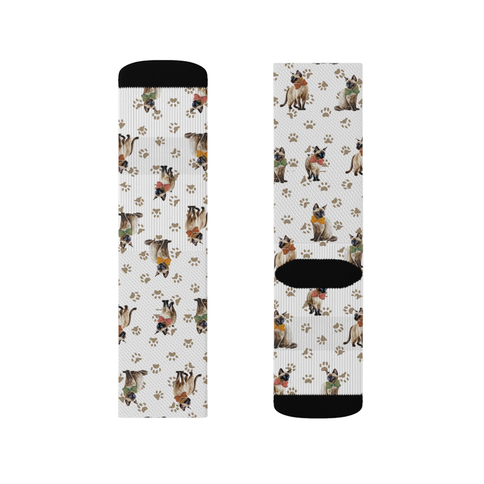 Siamese Cat Novelty Socks, Cute Siamese Face Socks Gift for Cat Dad ...