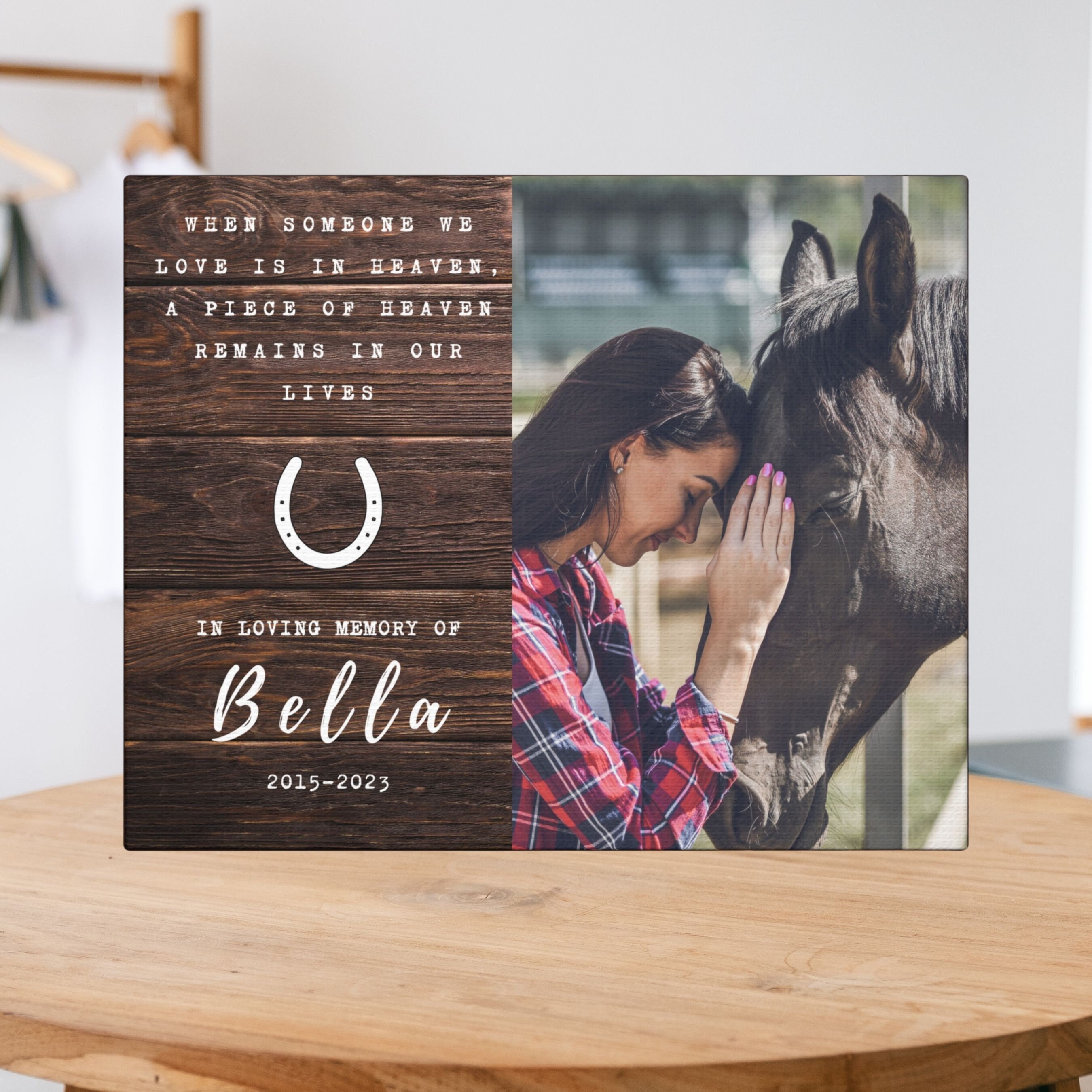 Custom Horse Photo Portrait, Custom Horse Portrait Animal Loss Gift ...