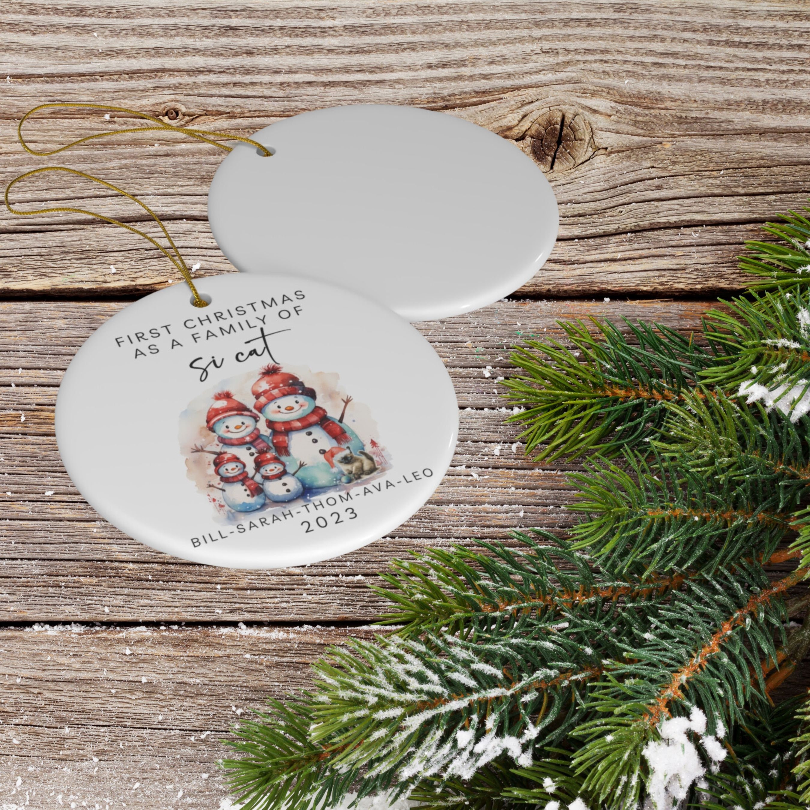 Personalized Siamese Cat Christmas Ornament,custom Siamese Ornament ...