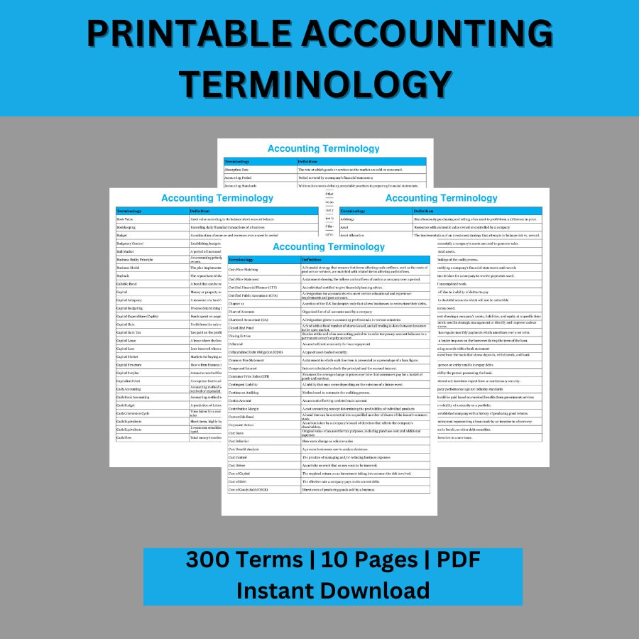 Guide to 101 Accounting Terminology Accountancy Template Tool Exams ...