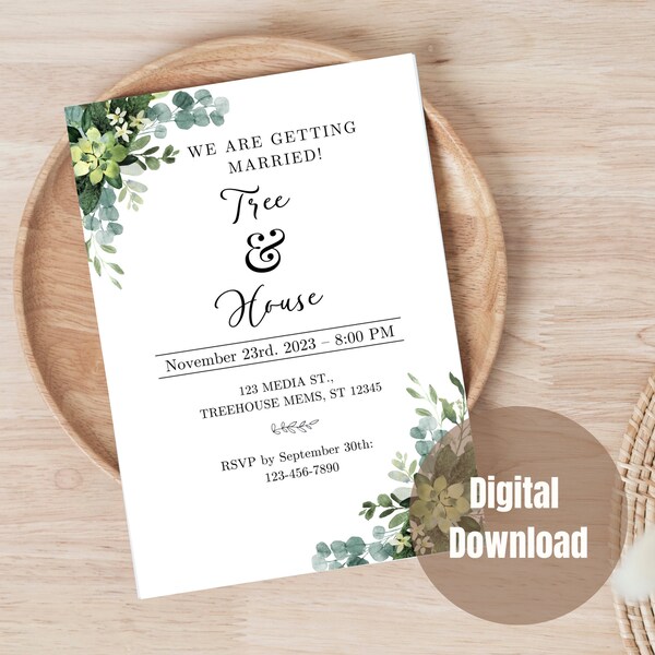 Nature Inspired Wedding Invitation - Etsy