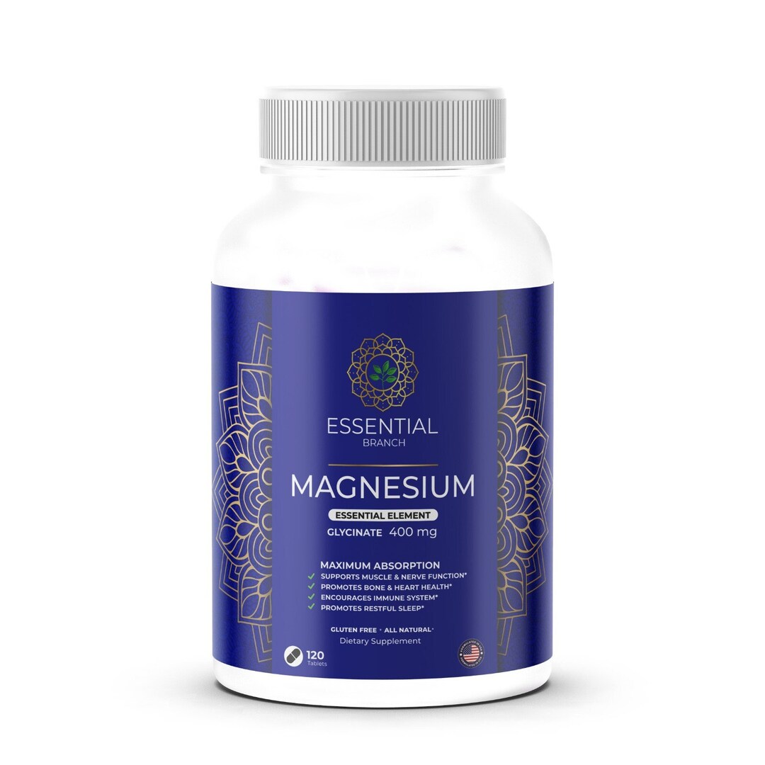 Premium Magnesium Glycinate 400mg Essential Mineral for Optimal Health ...