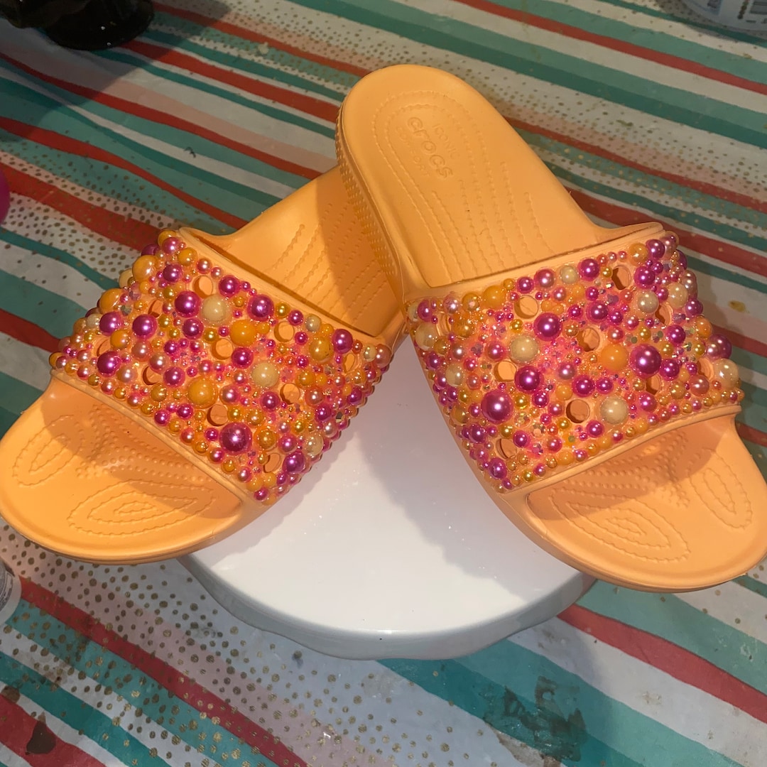 Bling Croc Slides, Blinged Out Crocs, Bling Crocs, Bedazzled Crocs - Etsy
