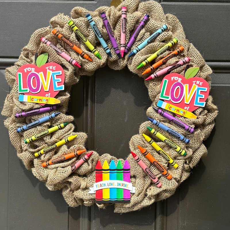 Crayon Wreath - Etsy