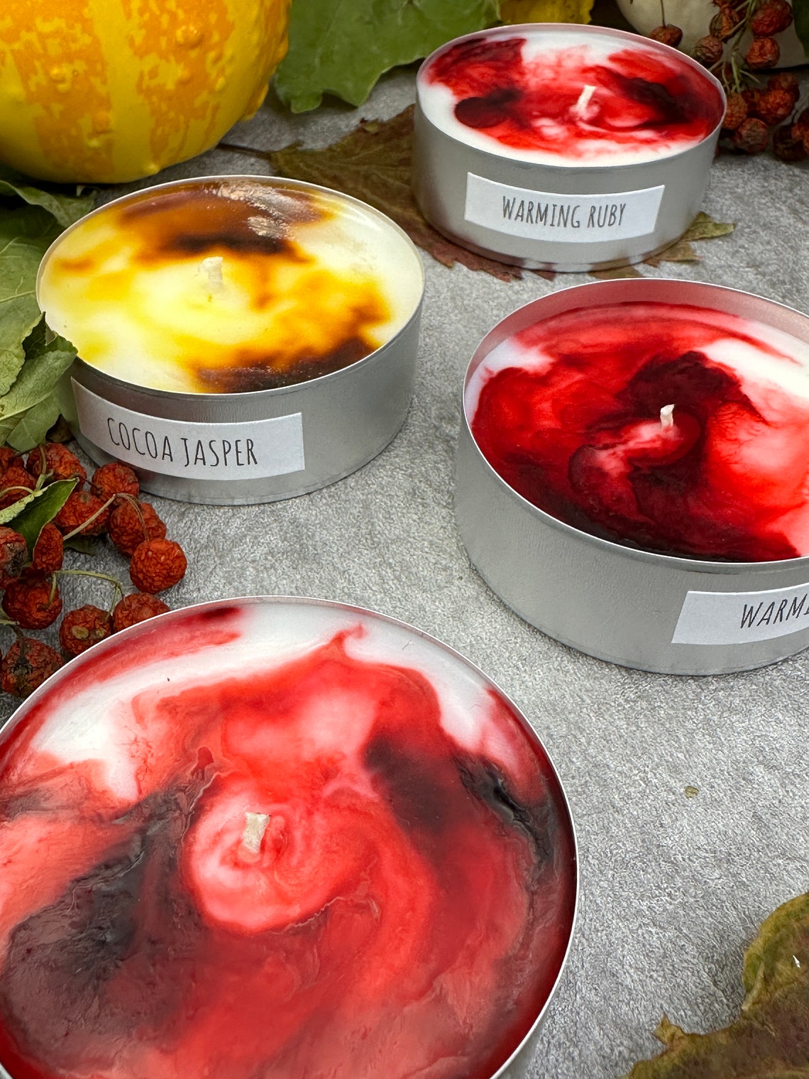 Large Scented Colored Tea Light Fragrance Multi-colored - Etsy