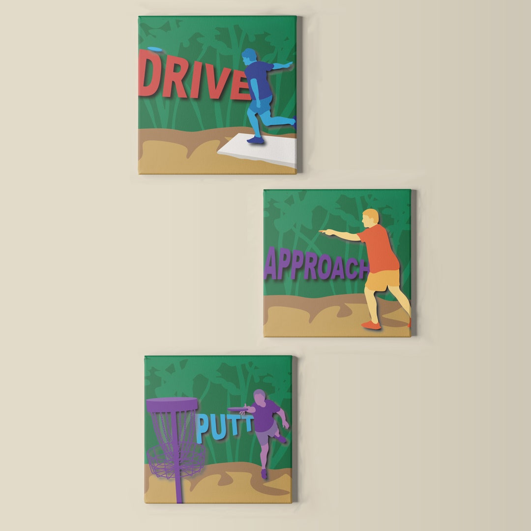 Drive, Approach, Putt Disc Golf Canvas Prints - Etsy