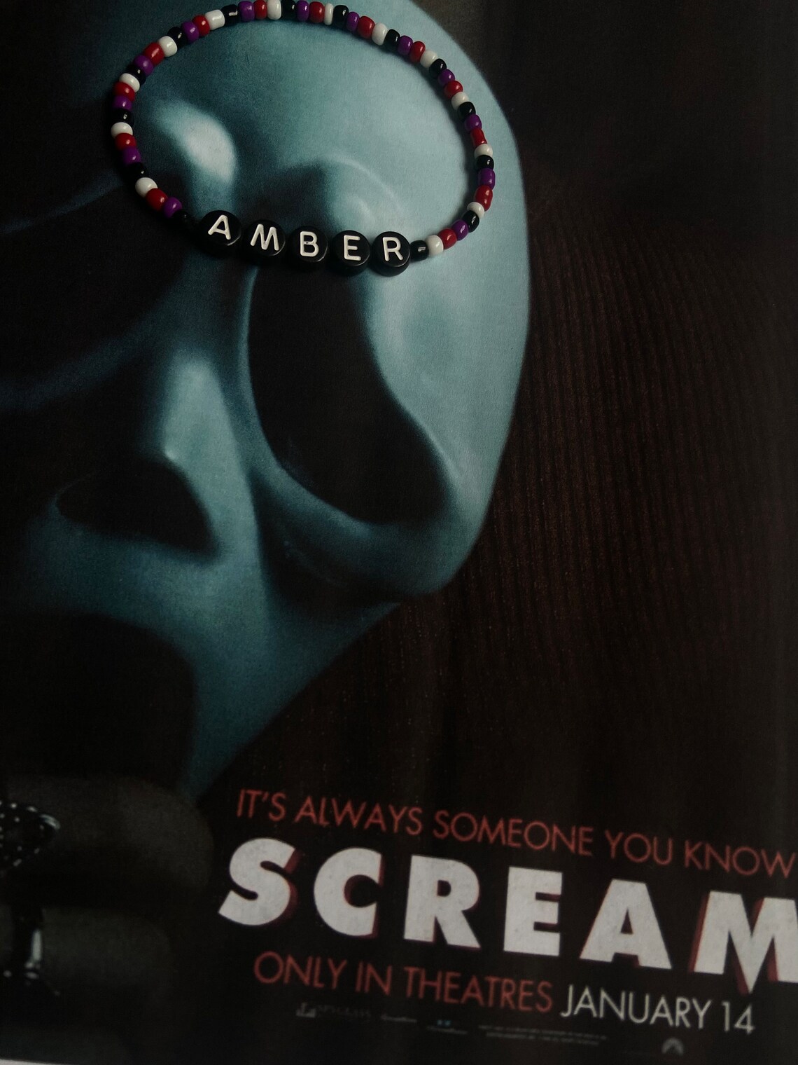Amber Freeman Ghostface Bead Bracelet || Scream (2022) - Etsy