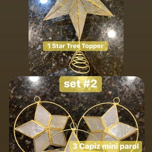 Capiz Star Tree Topper: Handmade Abaca Angel Christmas Ornament - Etsy