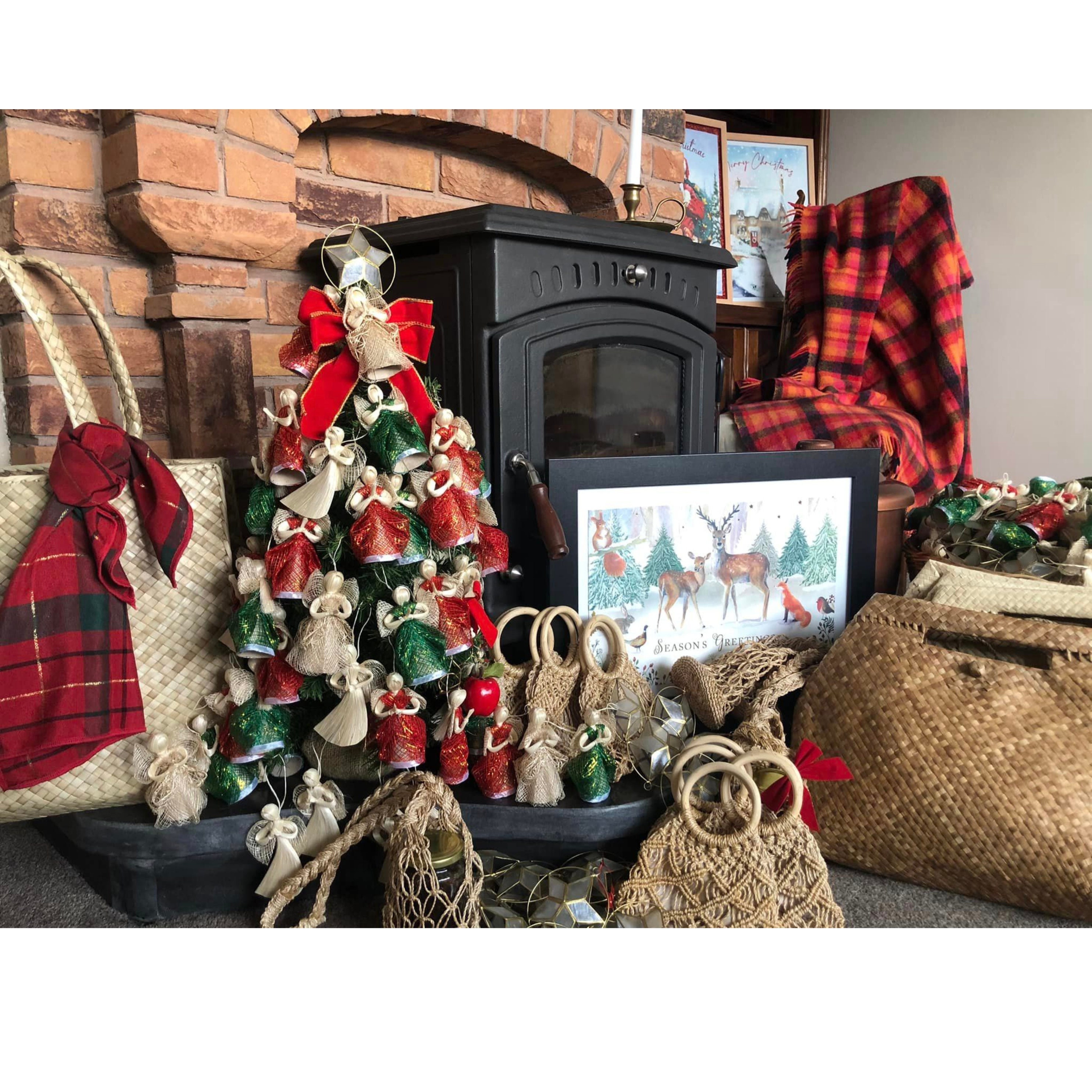 Capiz Star Tree Topper: Handmade Abaca Angel Christmas Ornament - Etsy