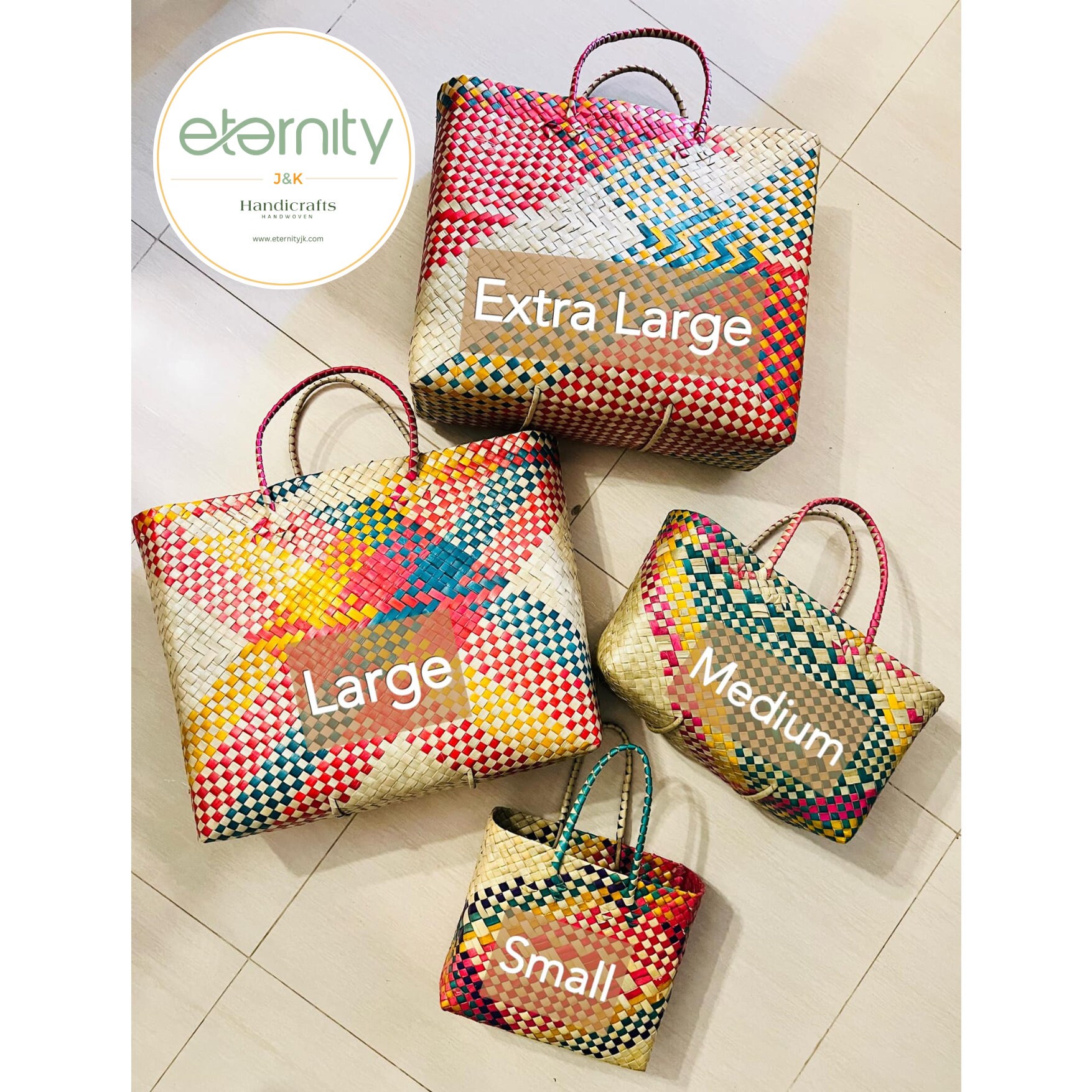 Handwoven Buri Palm Leaf Bayong Bag - Multi-colored Straw Beach Bag - Etsy