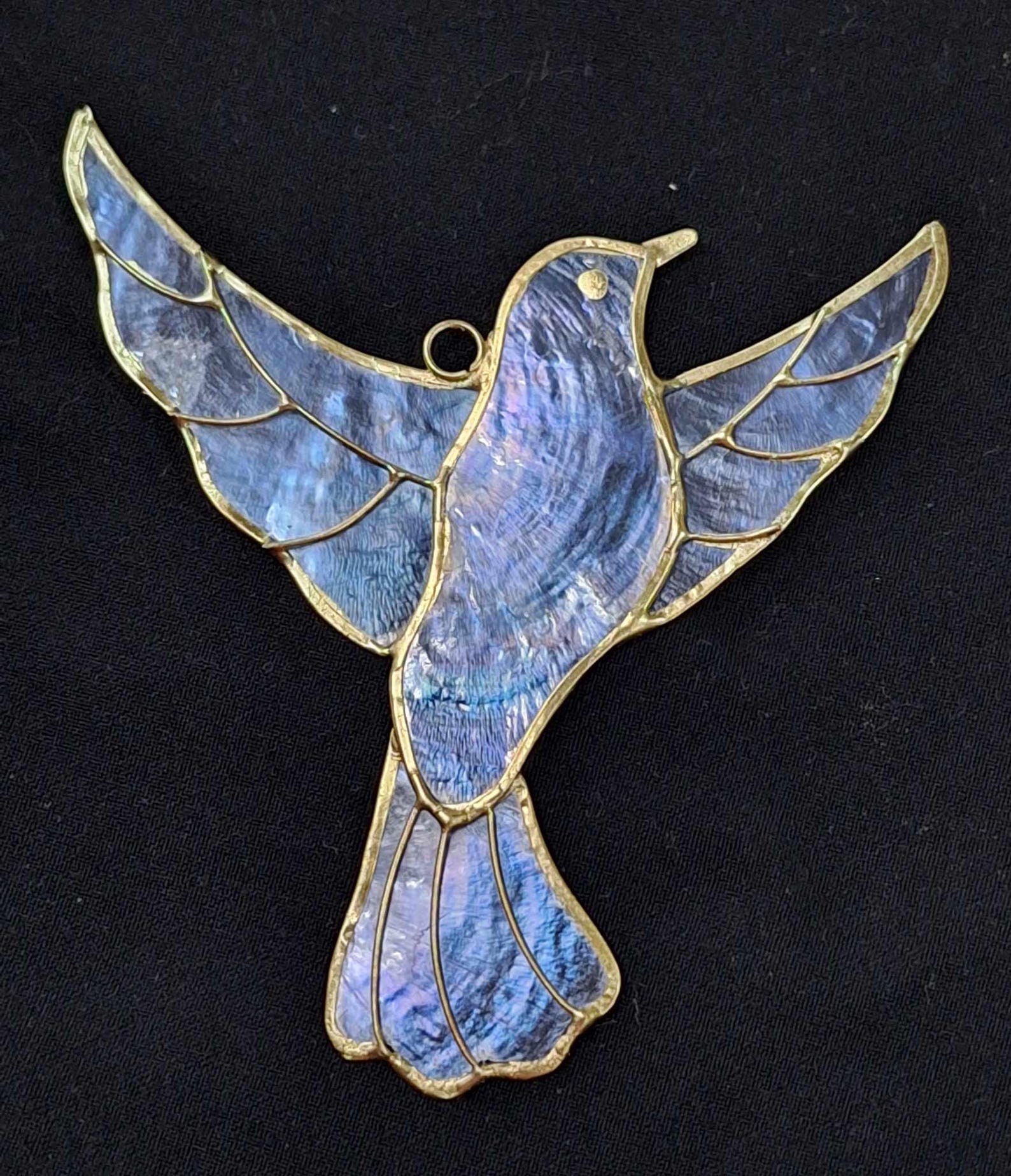 Capiz Shell Christmas Ornaments: Handmade Dove & Angel, Filipino Craft ...