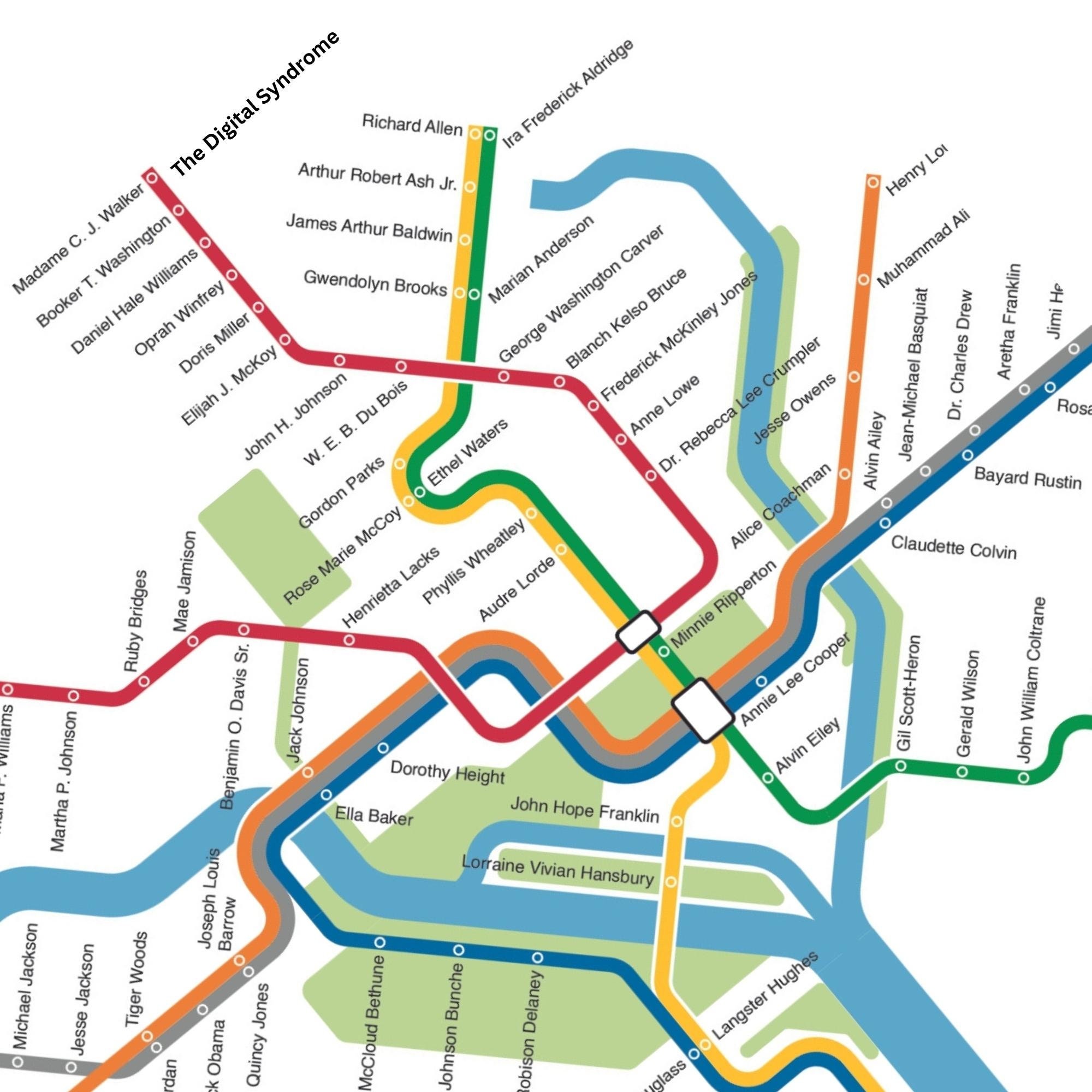 DC Metro Map, Black History Month DC Map, Black History Month Poster ...