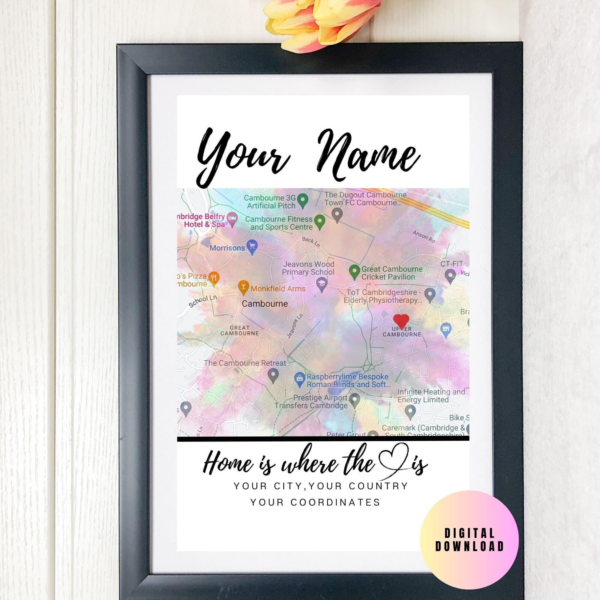 Custom Map Prints, Custom Map Printable, Map Print, City Custom Map ...