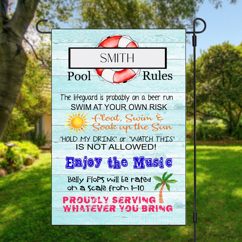 Funny Pool Signs - Etsy