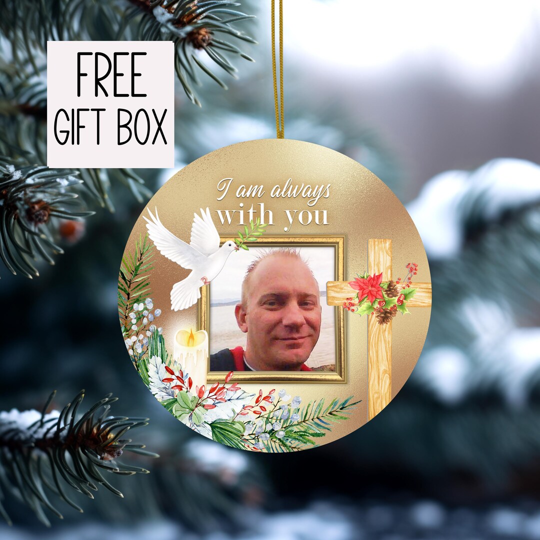 Personalized Memorial Photo Ornament, Sympathy Gift Ornament, Add Any ...