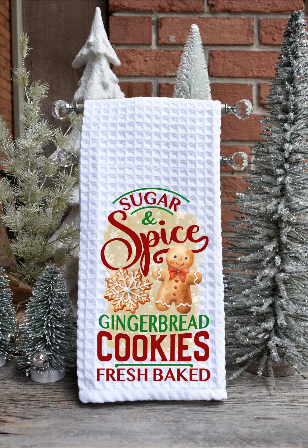 Sugar & Spice Gingerbread Cookies Kitchen Towel - Etsy