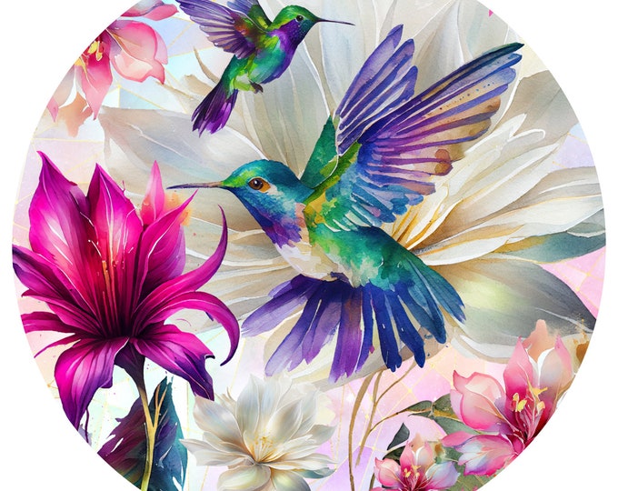 Stained Glass Styled Hummingbird Sign, Hummingbird Decor, Signs With ...