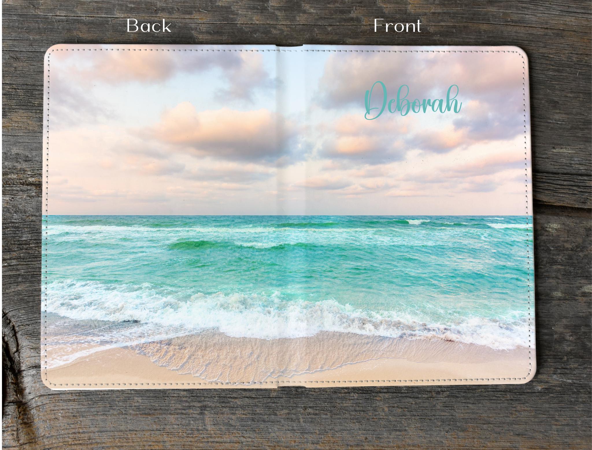 Personalized Beach Faux Leather Notebook, Journal for Her, Personal ...