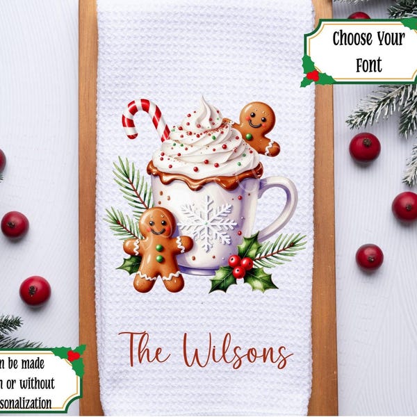 Gingerbread Kitchen Towel - Etsy