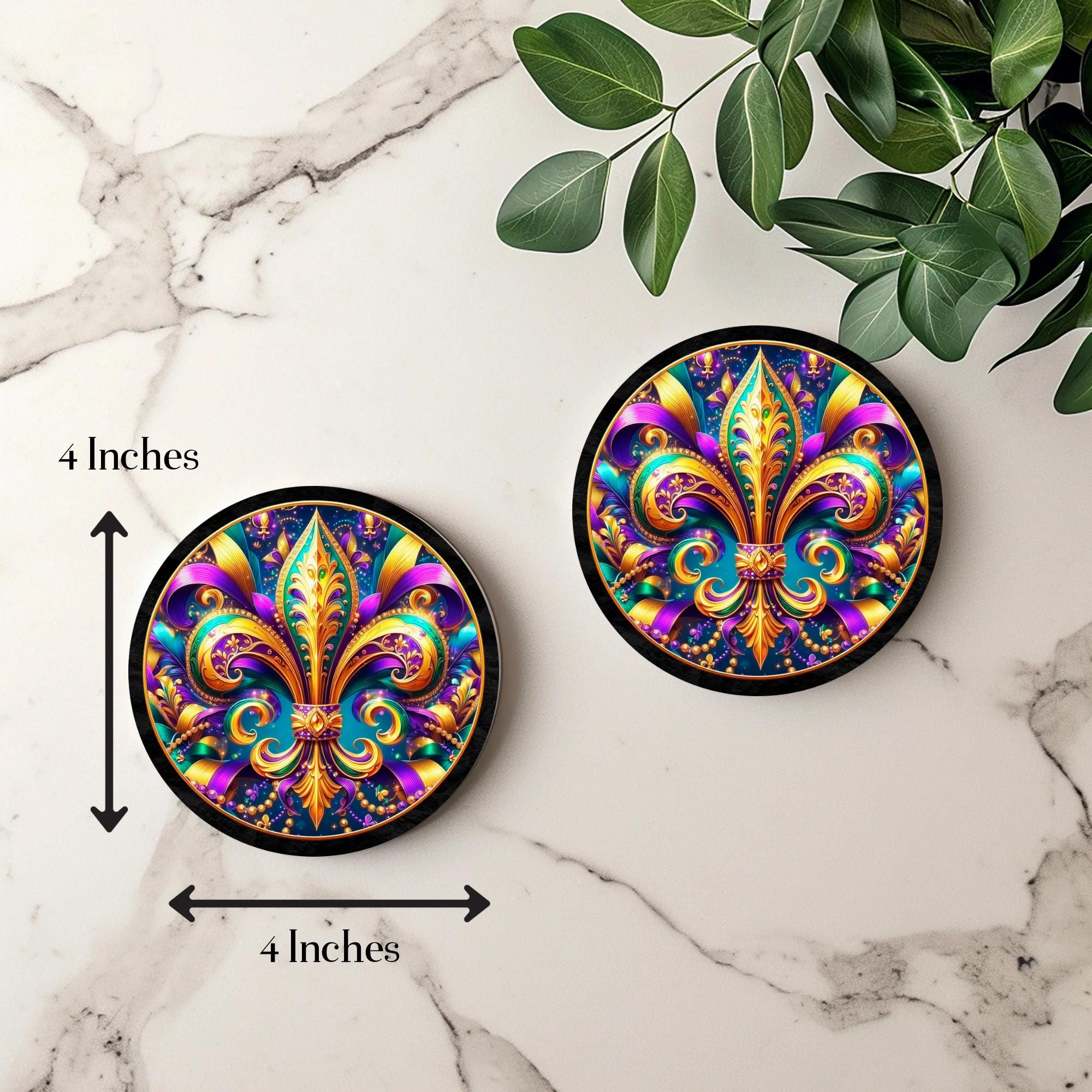 Fleur De Lis Coaster, Mardi Gras Coaster, Coffee Table Decor ...