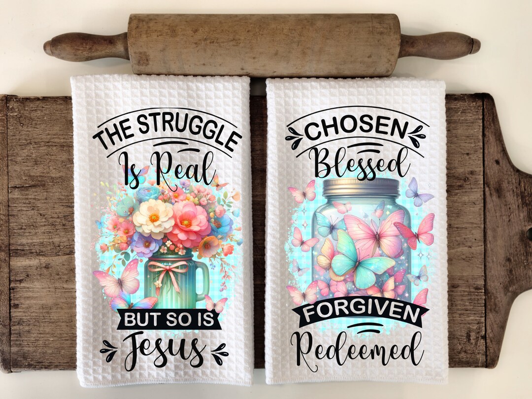 Christian Set of 2 Hand Dish Tea Kitchen Towel, Kitchen Gift Decor ...