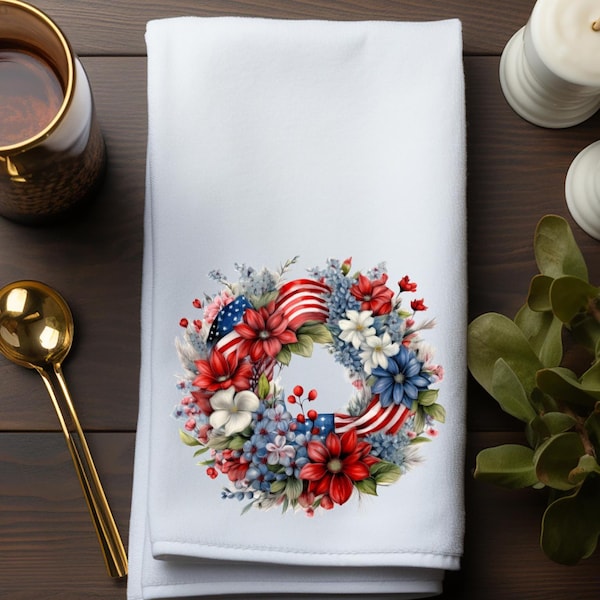 Patriotic Tea Towel Linen - Etsy