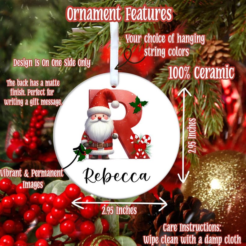 Personalized Santa & Mrs. Claus Ornament, Santa Wedding Bridal Shower ...