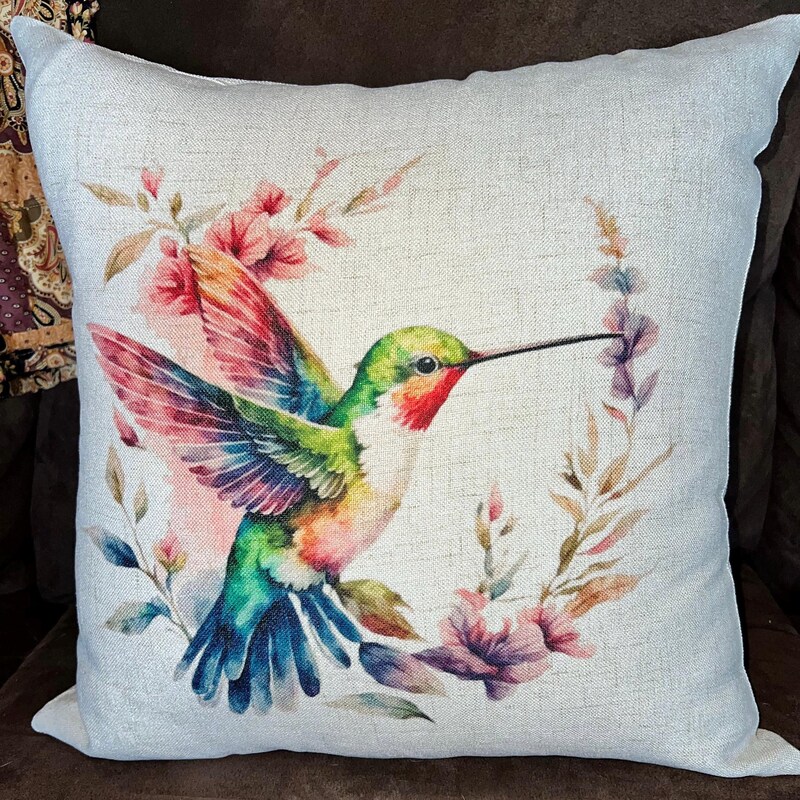 Hummingbird Pillow - Etsy