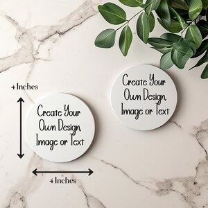 Create Your Own Coaster, Custom Image or Text Round or Square Ceramic ...