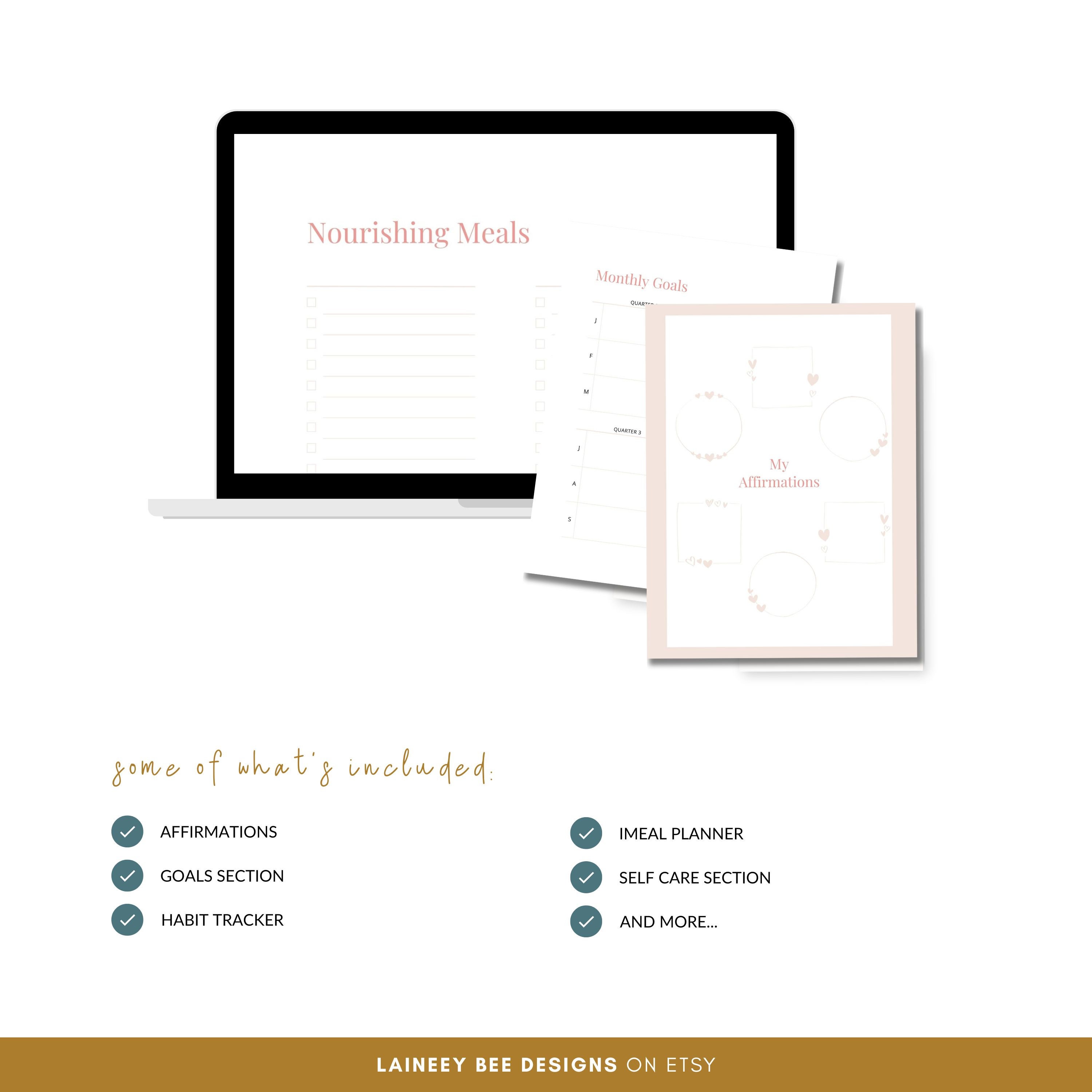 Personal Journal Planner Printable, Journal, Yearly Planner, Monthly ...