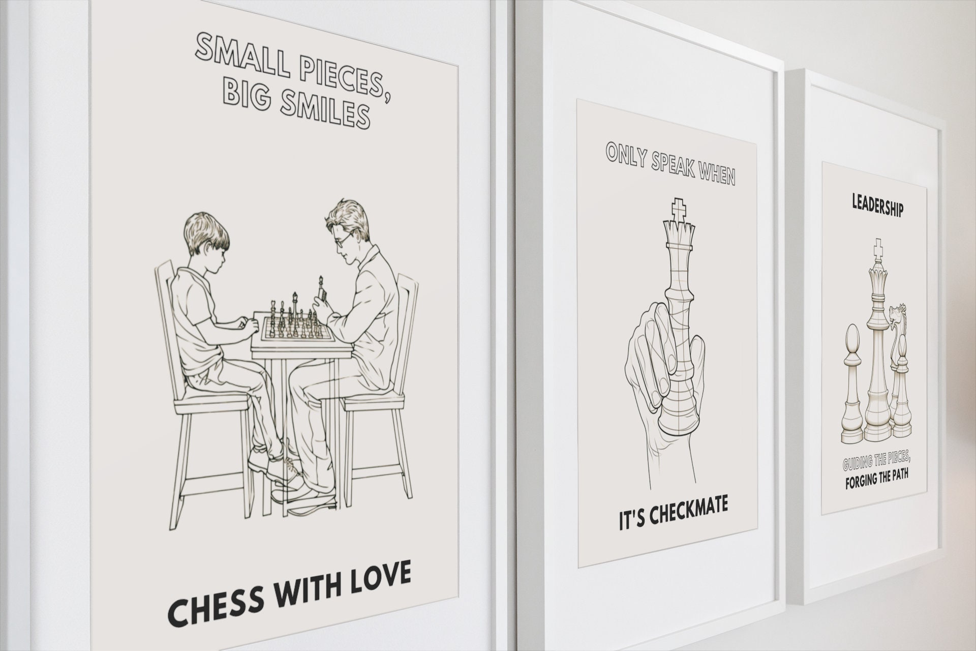 3-sets of Printable Chess Poster, International Chess Day, Chess Player ...