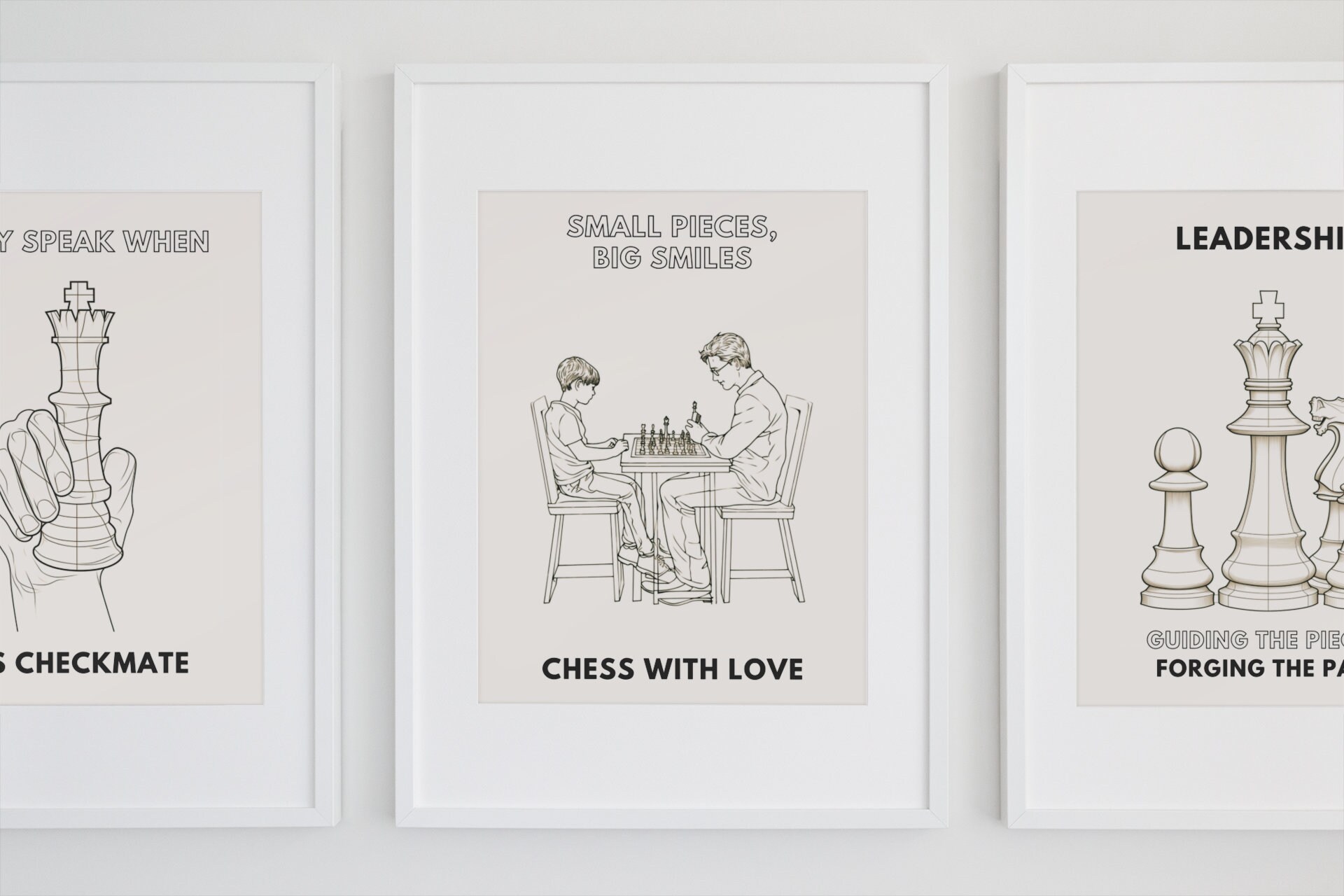 3-sets of Printable Chess Poster, International Chess Day, Chess Player ...