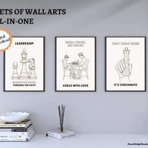 3-sets of Printable Chess Poster, International Chess Day, Chess Player ...