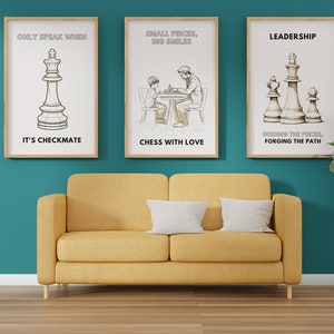 3-sets of Printable Chess Poster International Chess Day - Etsy