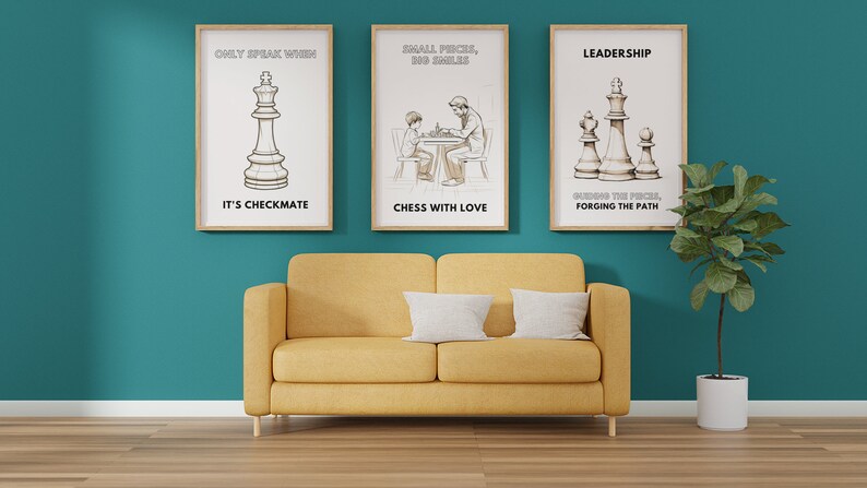 3-sets of Printable Chess Poster International Chess Day - Etsy