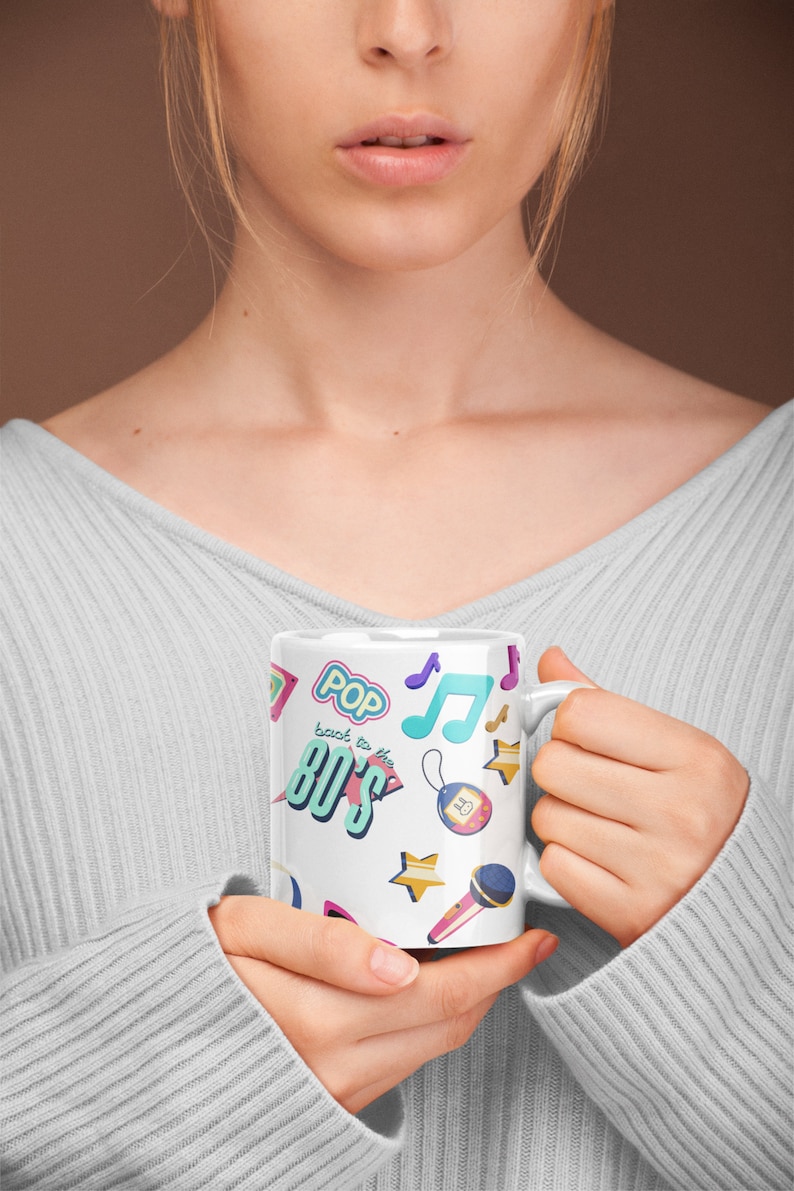 80s & 90s Retro Neon Light Mugs Retro Cafe Coffee Cups Retro - Etsy